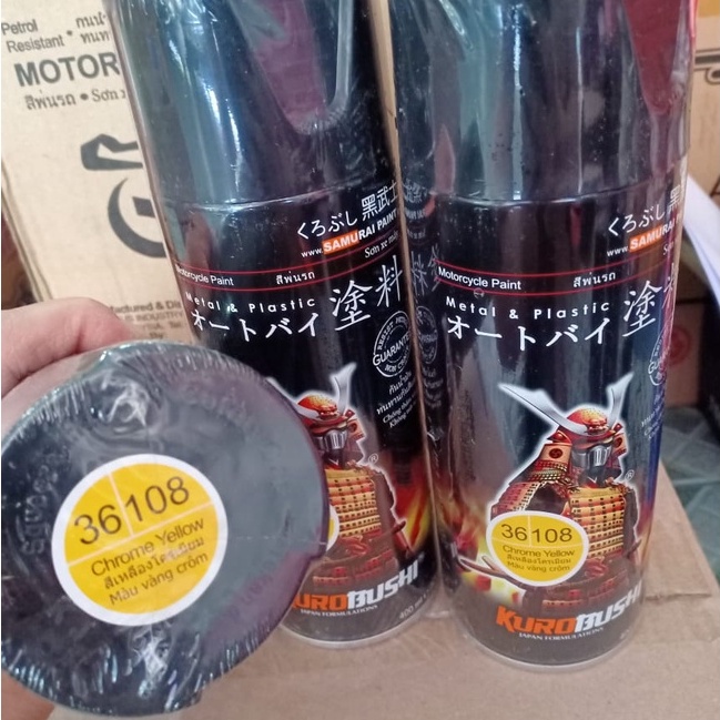 Jual Samurai Paint Kurobushi Cat Semprot Pilox Pilok Warna Kuning ...