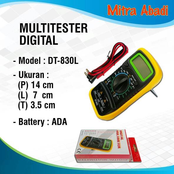 Jual Multitester/Multimeter Digital DT-830L | Shopee Indonesia