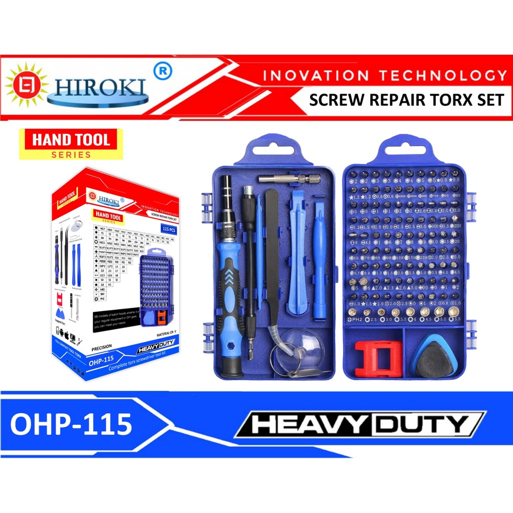 Jual Complete Screwdriver Torx Repair Set Pocket Kit Kunci MAta Obeng ...