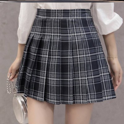 Jual Rok Wanita Rok Pendek Rok Tenis Mini Skirt A line Gaya Korea Kotak ...