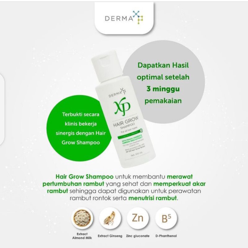Jual derma xp HAIR GROW SHAMPOO 100ML - Shampoo perawatan rambut rontok ...