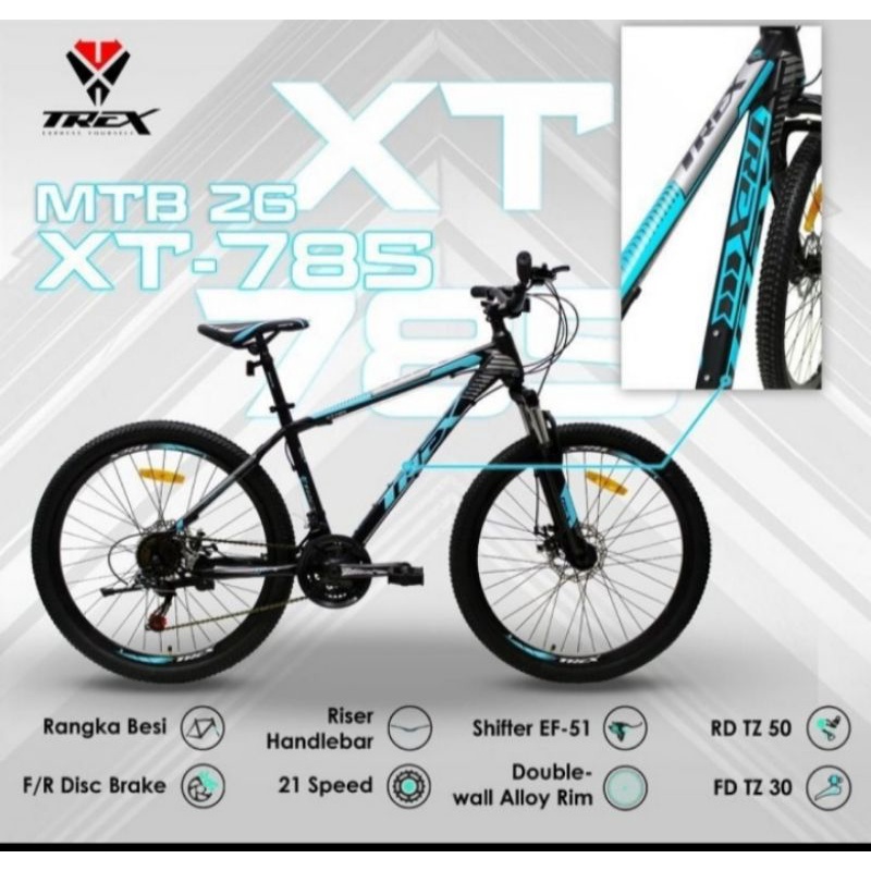 Jual Sepeda Gunung MTB Trex 26 XT 785 | Shopee Indonesia