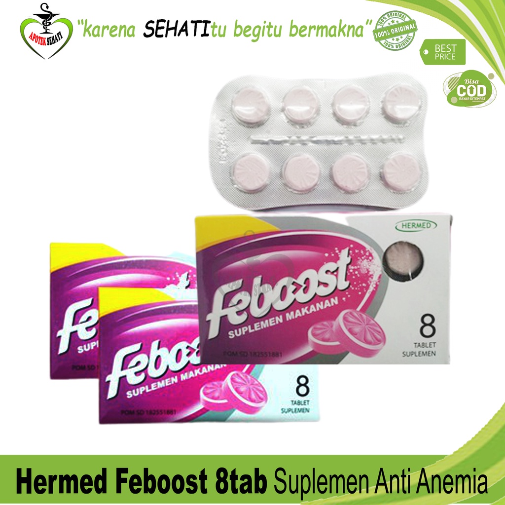Jual Natureline Feboost tab Suplemen Zat Besi Anti Anemia BPOM Fe Boost ...