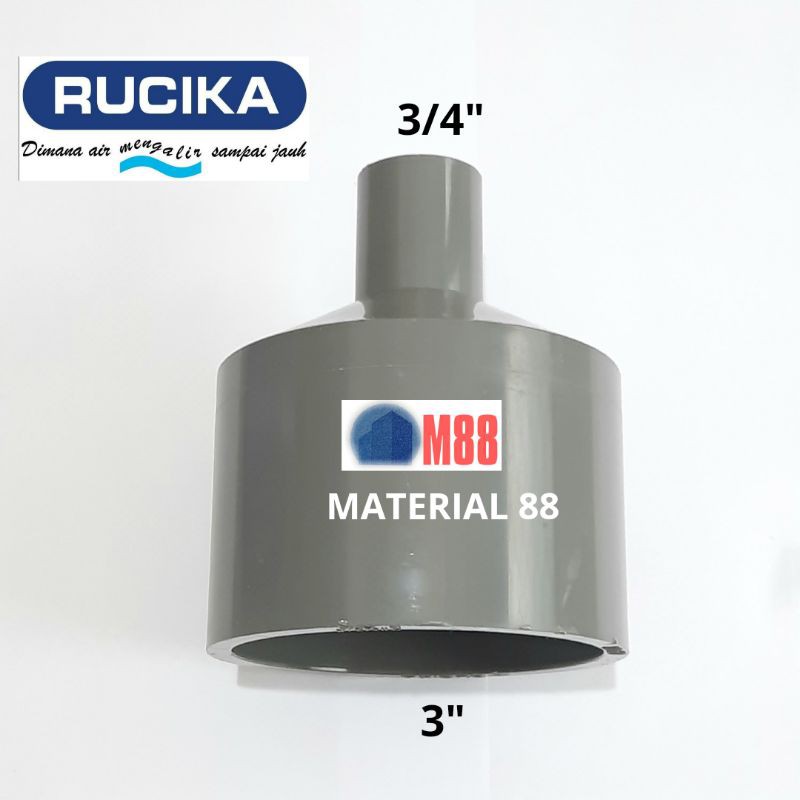 Jual Vlok Sok 3x3/4 RUCIKA AW PVC Reducer 3×3/4 3 x × 3/4 0.75 0, 75 Flok | Shopee Indonesia