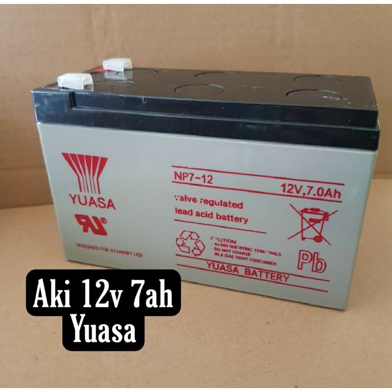 Jual Baterai Aki Kering UPS YUASA NP7-12 12v 7ah/ SPARE PART SPRAYER/ AKI KERING SPRAYER ...