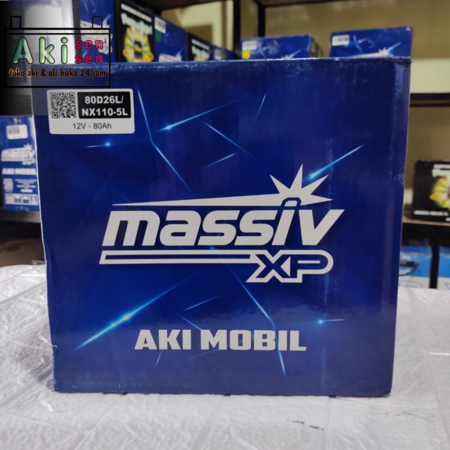 Jual Accu / Aki Mobil Basah Massiv XP 80D26L-NX110-5L 12v 80ah | Shopee Indonesia