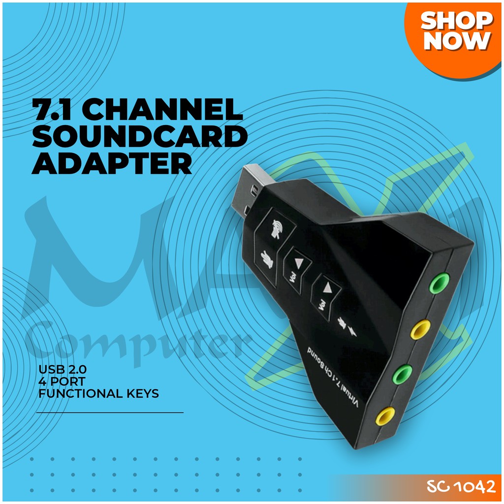 Jual 7.1 Channel Sound Stereo & Microphone 4 Port USB External Sound ...
