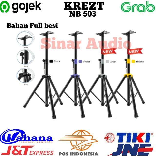 Jual Stand Speaker Aktif - Tripod Speaker Portable KREZT NB 503 ...