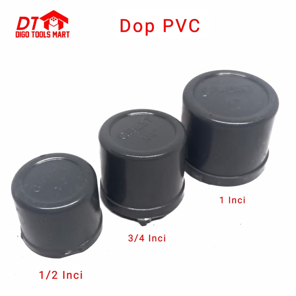 Jual Dop Polos PVC Tutup Pipa 1/2 Inci 3/4 Inci 1 Inci | Shopee Indonesia