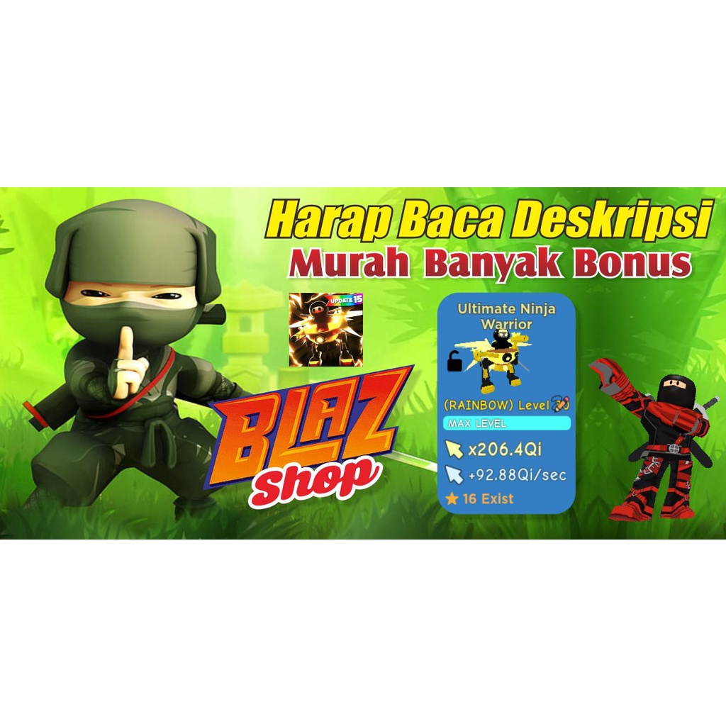 Jual Rainbow Ultimate Ninja Warrior | Clicker Simulator | Simulasi Klik ...