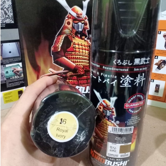 Jual Samurai Paint Kurobushi Cat Semprot Pilox Pilok Warna Putih Gading / Royal Ivory (16) 400ml ...