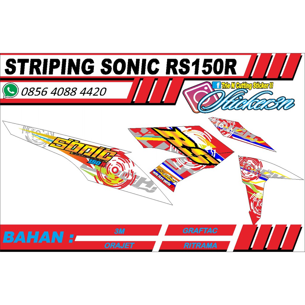 Jual Stripping honda Sonic RS150R semi fullbodi, Striping Honda Sonic ...