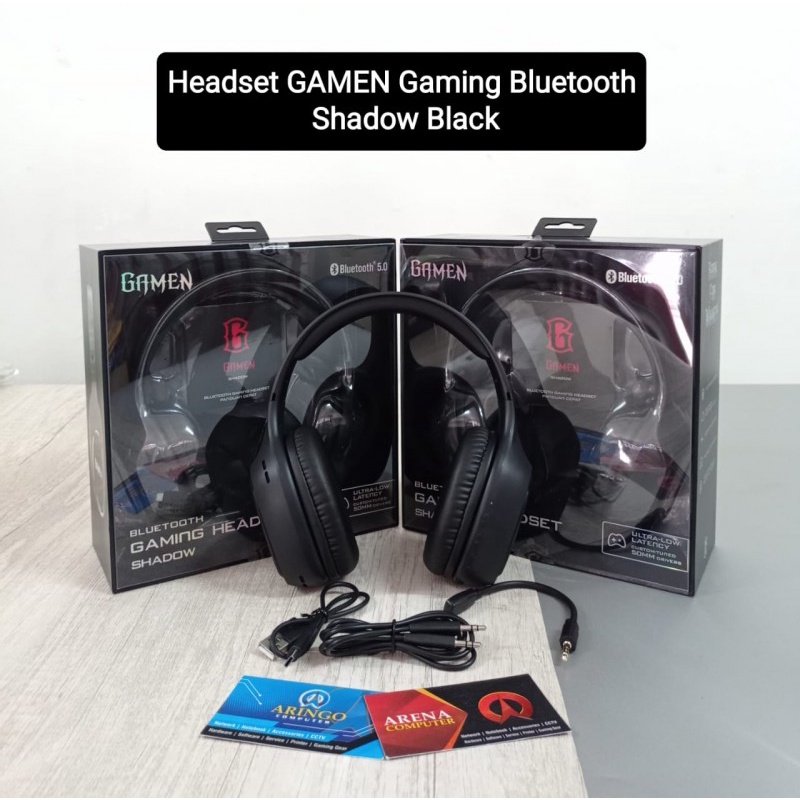 Jual Headset GAMEN Gaming Bluetooth Shadow Black | Shopee Indonesia