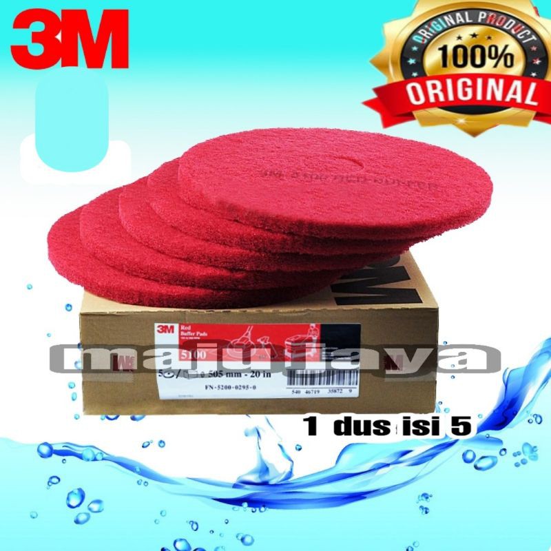 Jual 3M SUPER POLISHING PAD 4100 /5100 BUFFER PAD Merah putih 16inc ...