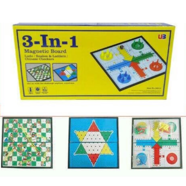 Jual Magnetic Board Game 3 in 1 Ludo - Hama - Ular tangga mainan ...