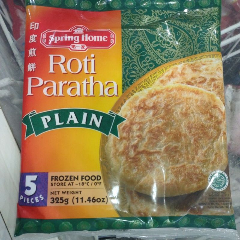 Jual Spring Home Roti Paratha Plain 325gr free bubble | Shopee Indonesia