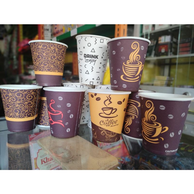 Jual PAPER CUP / GELAS KERTAS KOPI 8OZ @50PCS | Shopee Indonesia