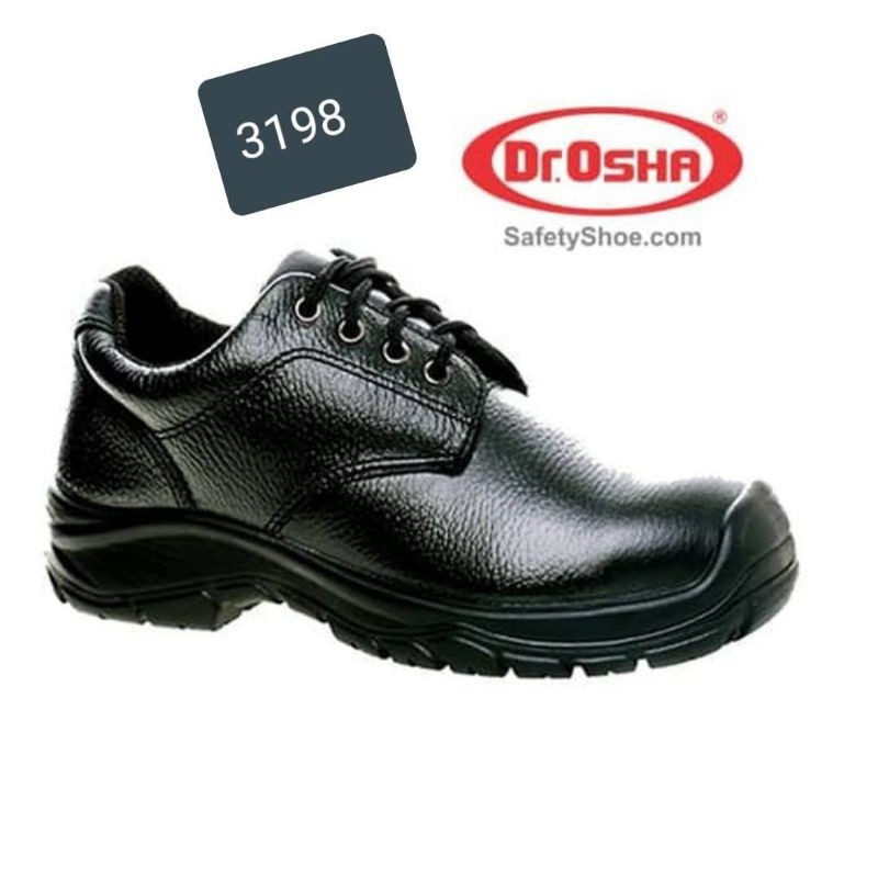 Jual Safety Shoes DrOsha Low Cut Full Black 3198 100% ORIGINAL Osha ...
