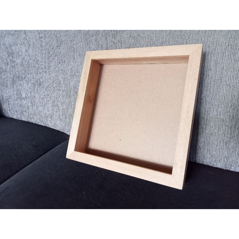 Jual Pigura Kayu 3D/ Bingkai kayu / Frame kayu ukuran 20x20cm Kaca ...
