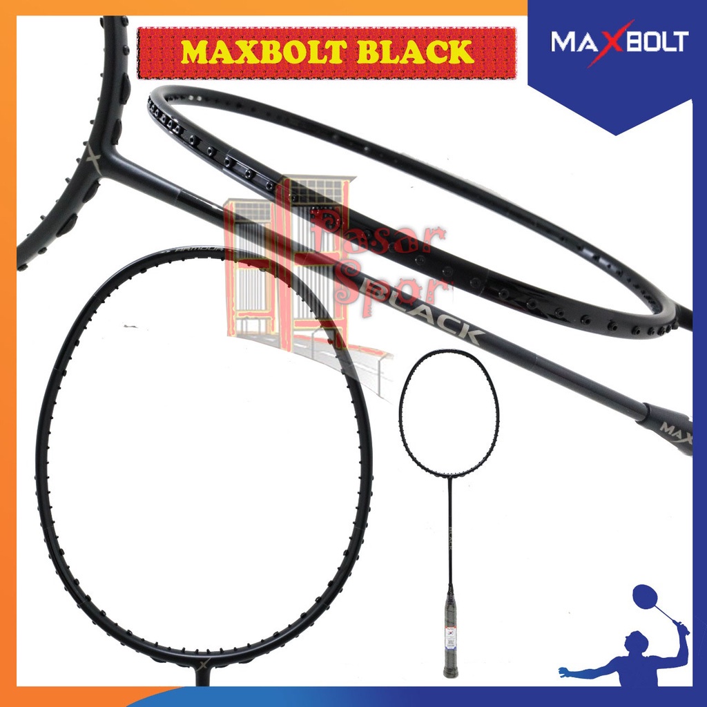 Jual MAXBOLT Black Raket Badminton Original | Shopee Indonesia