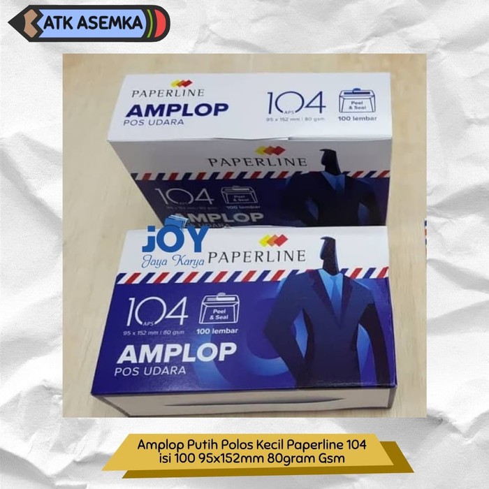 Jual Amplop Putih Polos Kecil Paperline 104 isi 100 95x152mm 80gram Gsm Atk | Shopee Indonesia