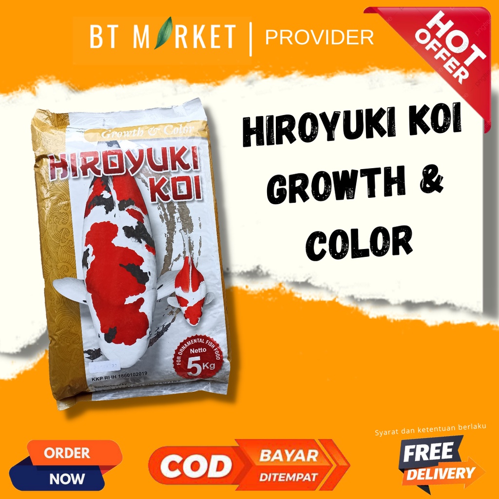 Jual Hiroyuki Koi Growth and Color 250 Gram Hiroyuki Kuning Pakan Ikan Protein Tinggi | Shopee ...