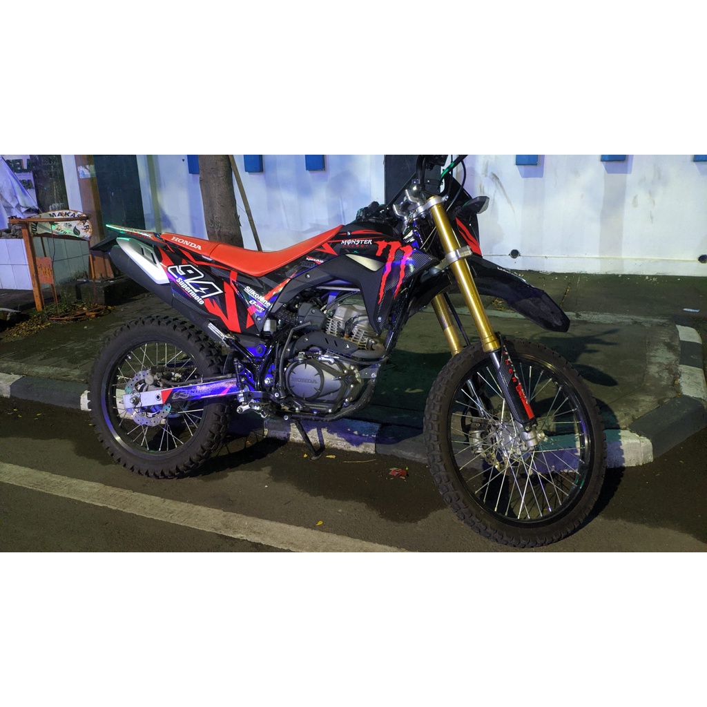 Jual Decal Stiker CRF 150L Full Body DNKZ Red Monster Glossy DNKZ ...