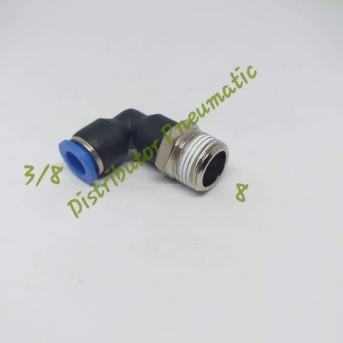 Jual MPL 08-03 (3/8") Fitting Elbow Pneumatic Selang Od 8mm drat 3/8 inchi | Shopee Indonesia