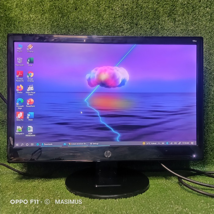 Jual Monitor Komputer LED HP 19 inch 19KA | Shopee Indonesia