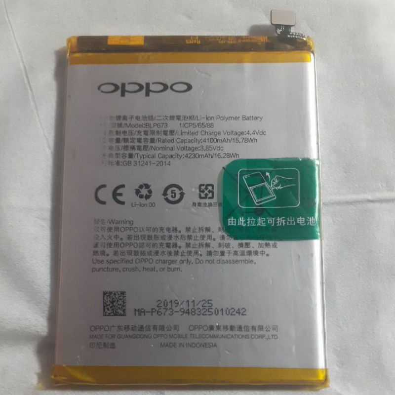 Jual batrai original copotan oppo a5s dan a3s model BLP673 | Shopee ...