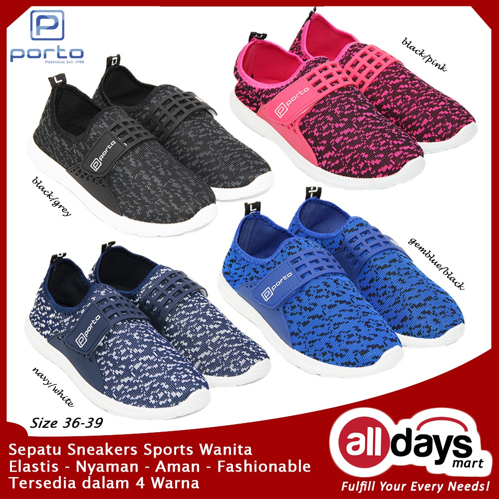 Jual Porto Sepatu Sneakers Wanita AA014L Random Warna Size 36-40 ...