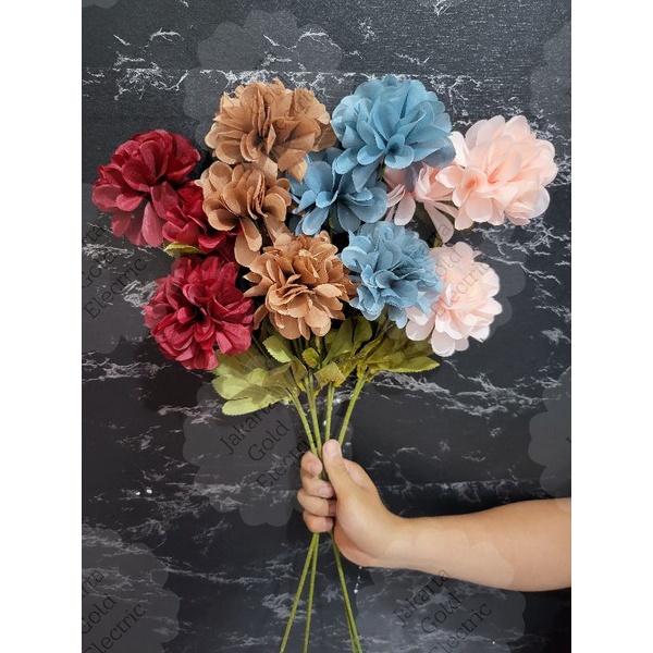 Jual Bunga Mawar Artificial Gompie 3 Kuntum Bunga Hias | Shopee Indonesia