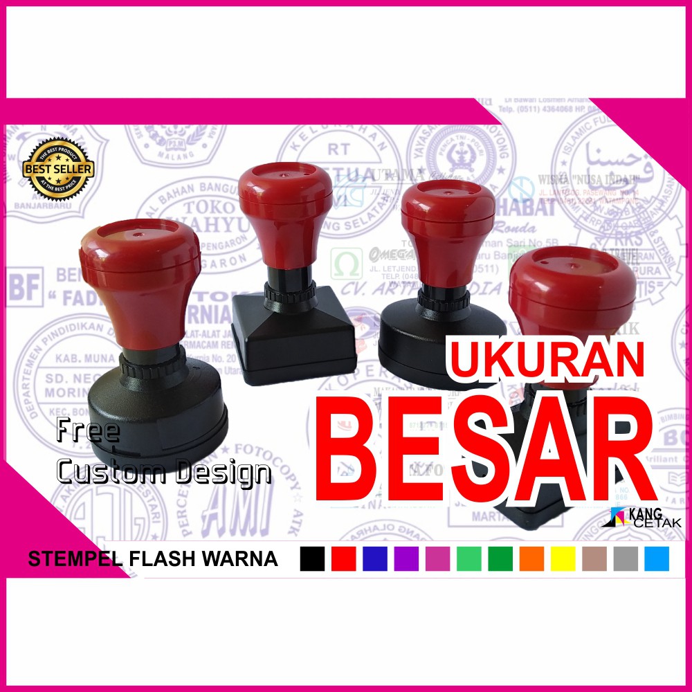 Jual CUSTOM STEMPEL FLASH GRATIS DESAIN LOGO & TULISAN | Shopee Indonesia