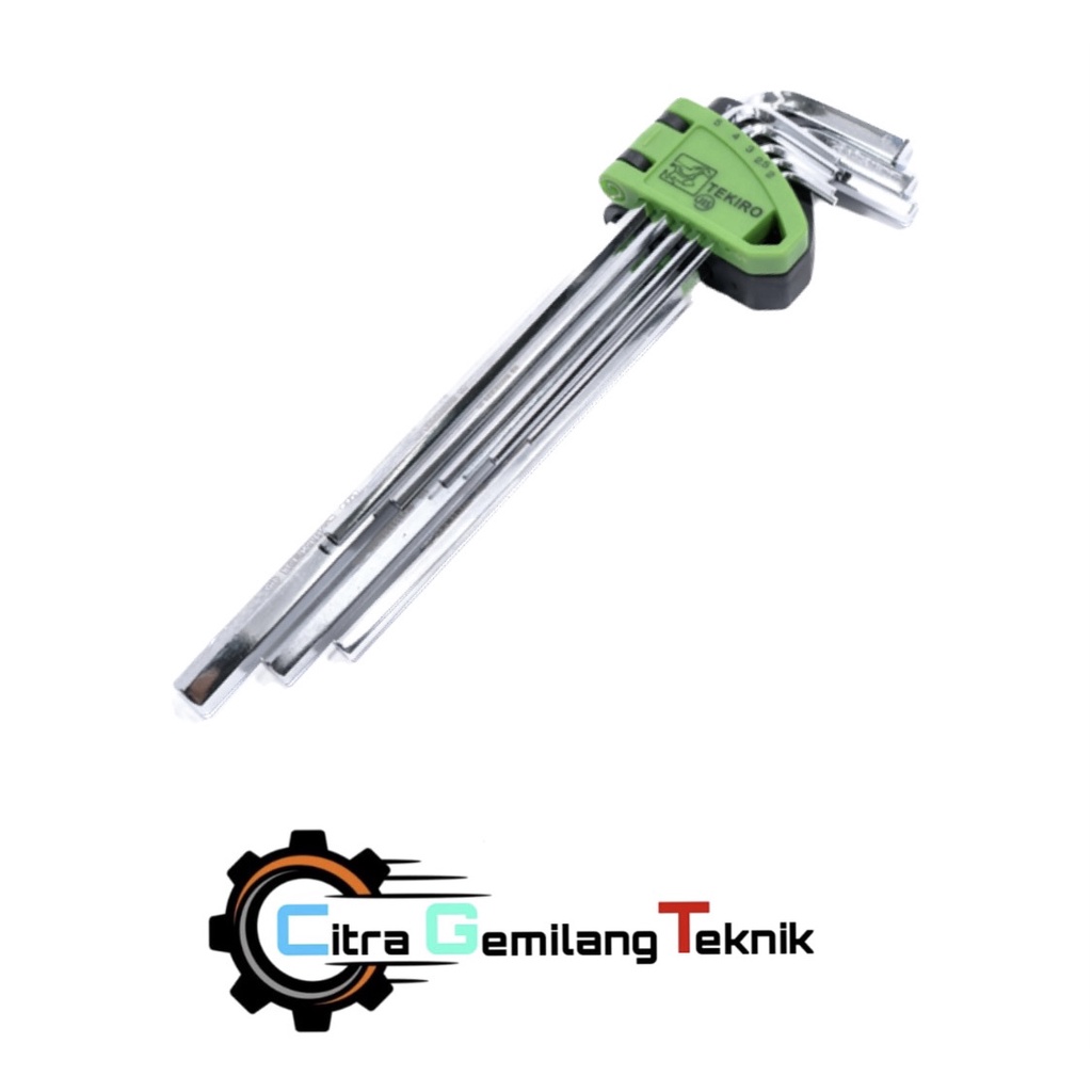 Jual Tekiro hex key long set 8 pcs/ kunci L panjang set mm | Shopee ...