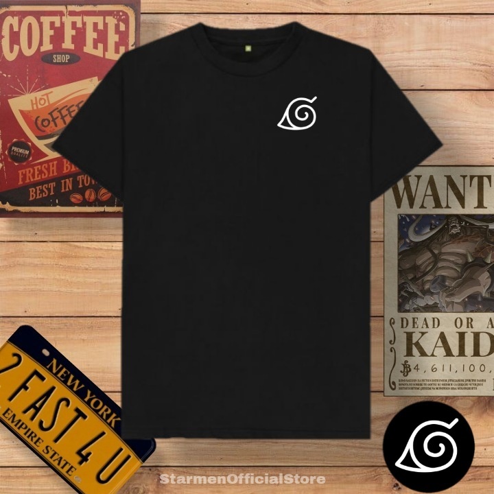 Jual Kaos Distro Unisex KONOHA/NARUTO Katun Combed 30s / sablon ...