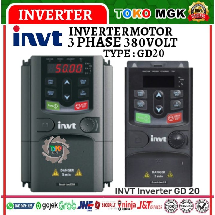 Jual INVT GD20-004G-4 4KW/380V/3PHASE INVERTER INVT ORIGINAL | Shopee Indonesia