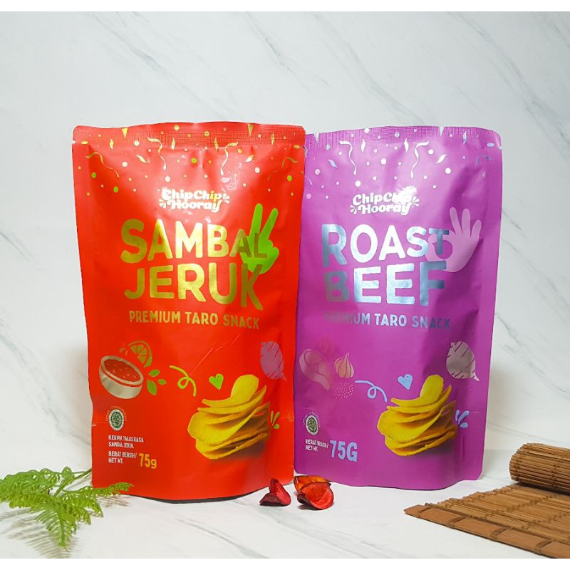 Jual CHIP CHIP HOORAY KERIPIK TALAS PREMIUM | Taro Snack | Cemilan diet ...