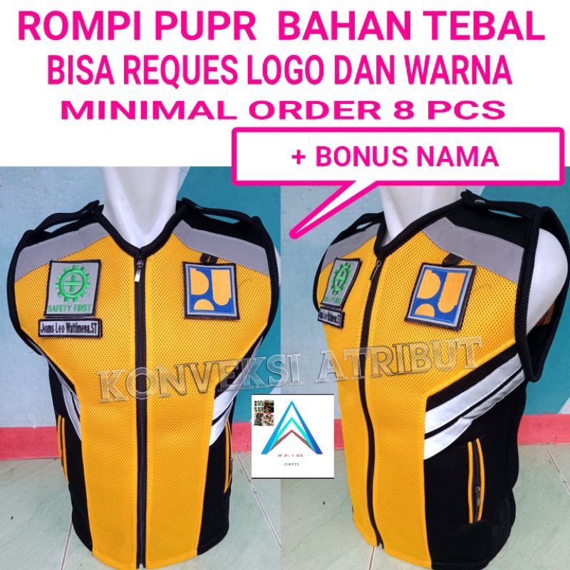 Jual Rompi pupr pu kementrian pupr rompi safety tebal doble mes ...