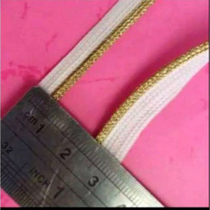 Jual PER METER PITA BISBAN LEBAR 1.2 CM LIST PINGGIR WARNA EMAS ...