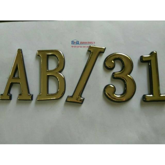 Jual Nomor Rumah / Huruf Tempel / Angka Rumah (Harga per pics) | Shopee ...