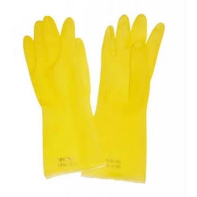 Jual SARUNG TANGAN APD HAND GLOVES LATEX WARNA KUNING BUKAN KRISBOW ...
