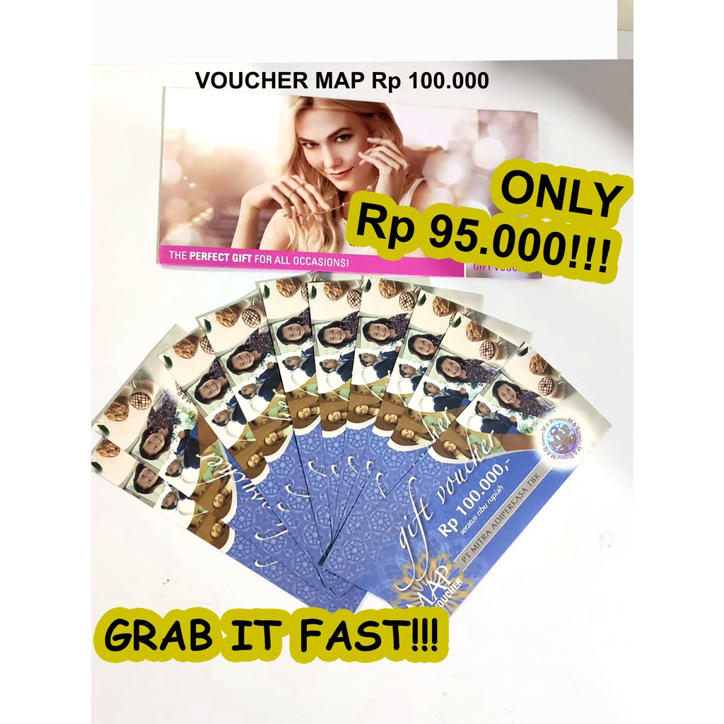 Jual VOUCHER MAP Rp 100.000 VOUCHER BELANJA MURAH!! GIFT CARD | Shopee ...