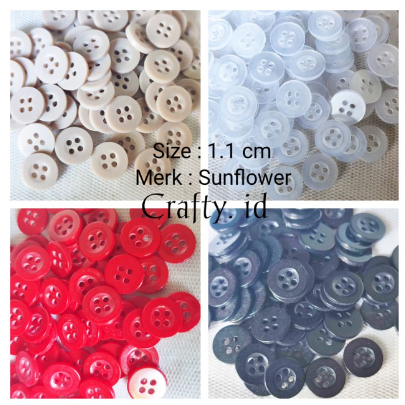 Jual 144 PCS - KANCING 4 LUBANG / KANCING BAJU / KANCING PIYAMA ...