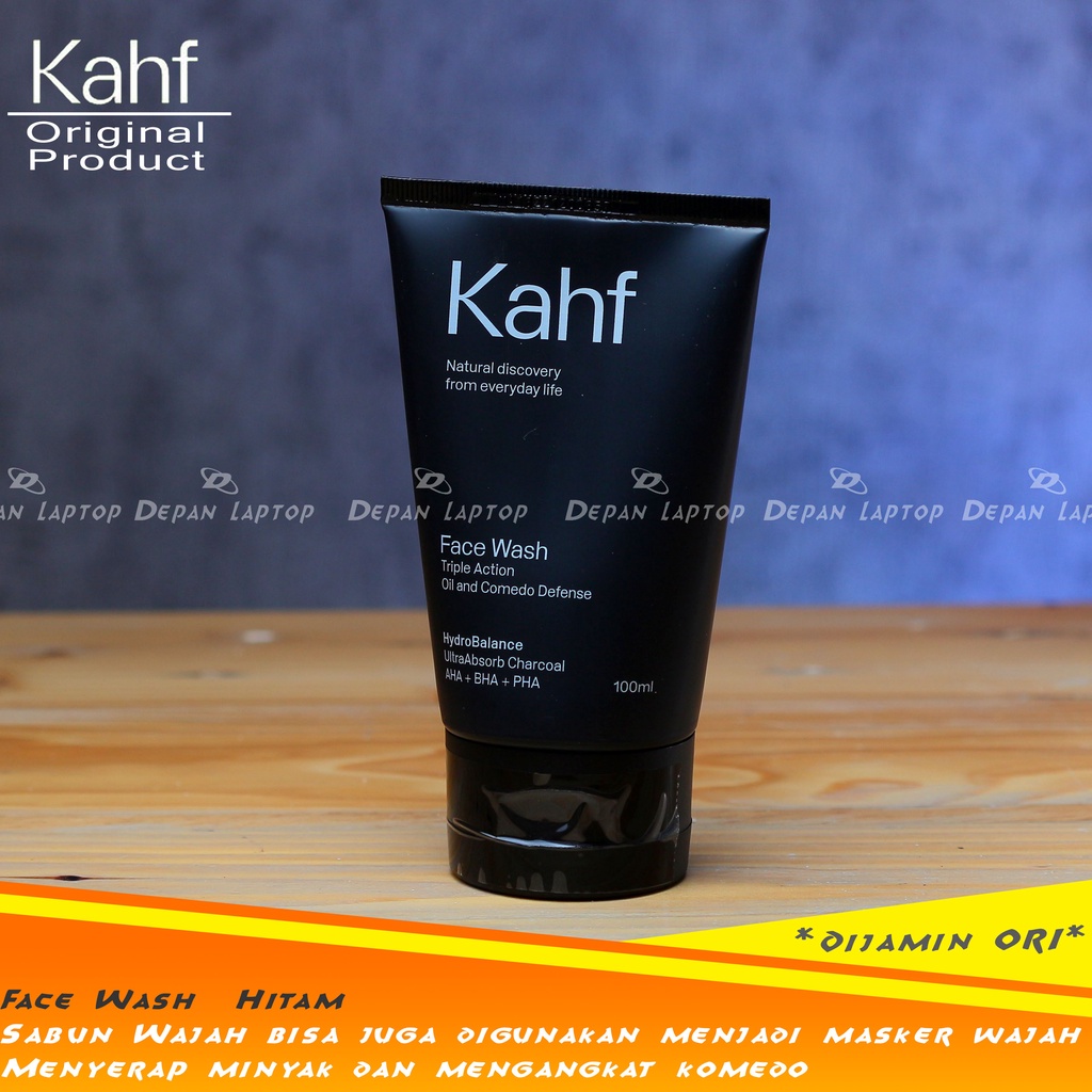 Jual ORIGINAL Kahf Sabun Wajah Hitam menghilangkan minyak dan komedo ...