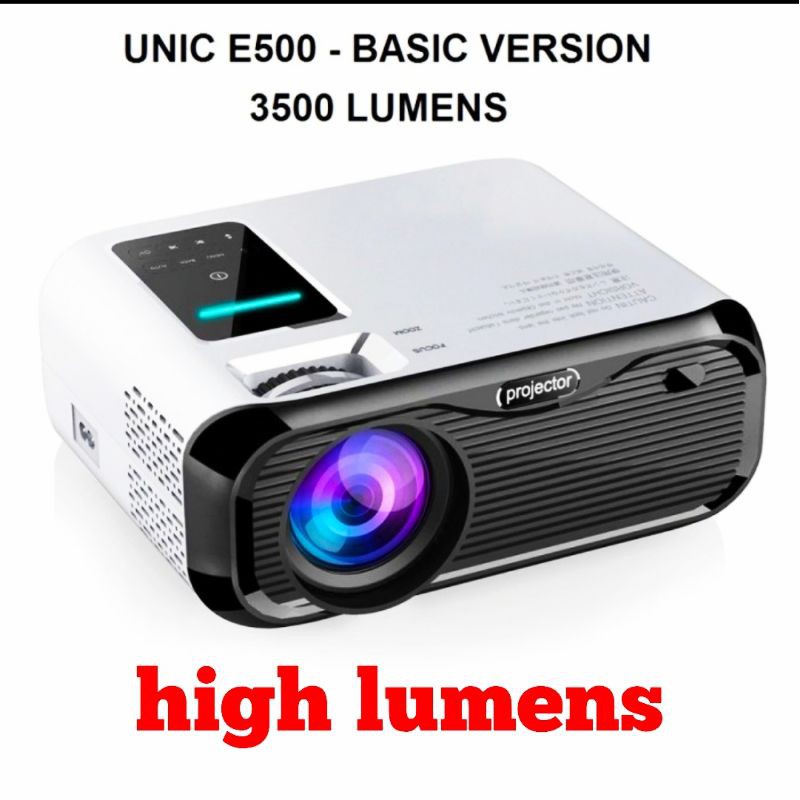 Jual Proyektor UNIC E500 Basic Version - 3500 Lumens 720P LED Projector with Speaker | Shopee ...