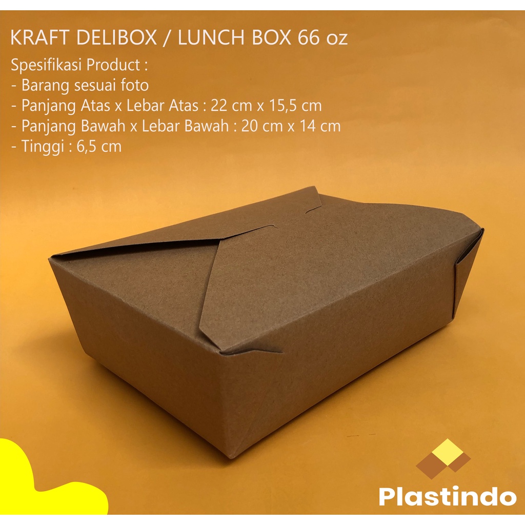 Jual PAPER DELI BOX FOOD PAIL SIZE 66 OZ (1940 ml) PAPER LUNCH BOX ...