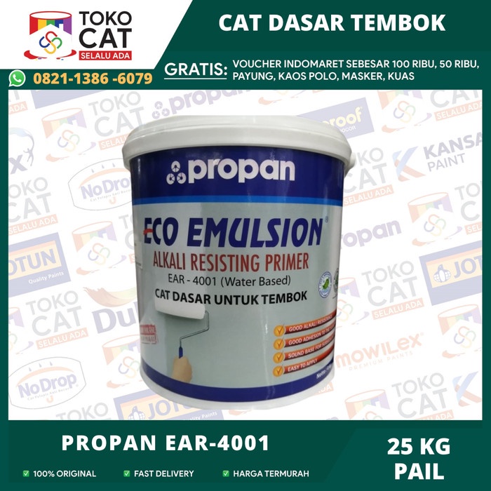 Jual CAT DASAR PROPAN ECO PRIMER EAR 4001 WARNA PUTIH UKURAN 25KG PAIL | Shopee Indonesia