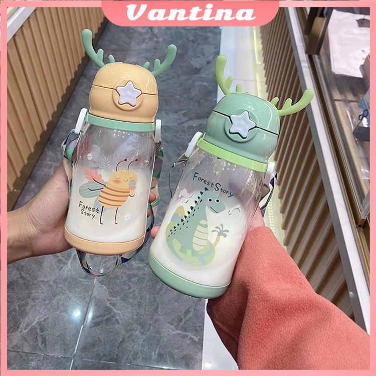 Jual Botol minum anak tanduk rusa/Botol anaktali panjang 600ml BPA FREE jerami anak | Shopee ...