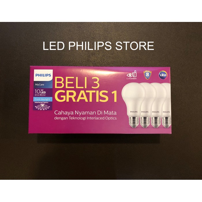 Jual Jual Philips Lampu LED 10Watt 10W 10 Watt 10 W (1 paket isi 4PCS ...