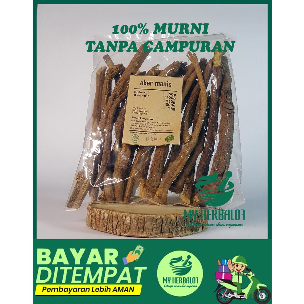 Jual Herbal Akar Manis Kering / Kayu Legi / Liquorice Licorice / Murni ...